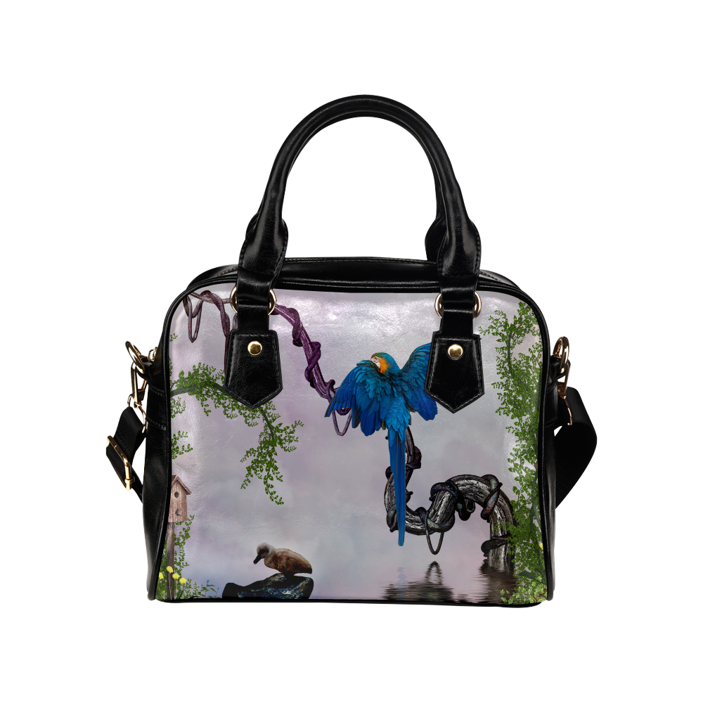 Awesome parrot Shoulder Handbag (Model 1634) | ID: D1385498