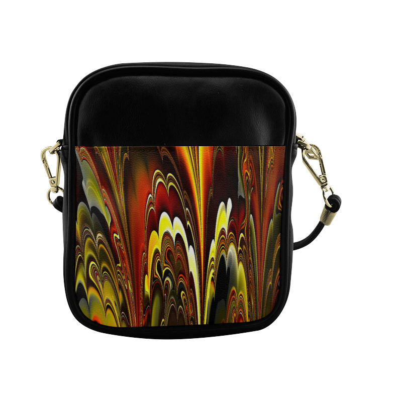 marbled fractal 417 A by JamColors Sling Bag (Model 1627) | ID: D1421817