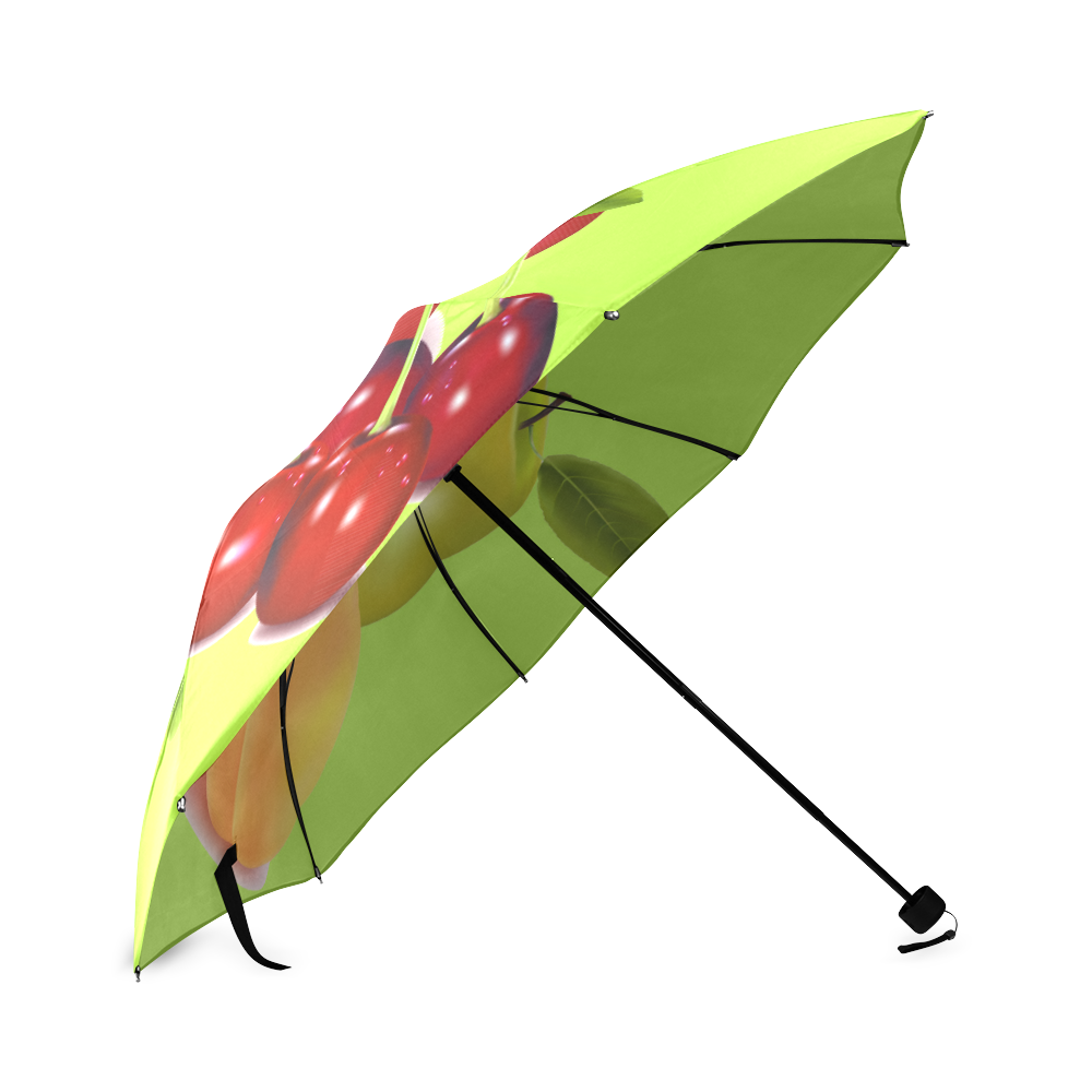 Cherries Apricots Apples Fruit Foldable Umbrella (Model U01) | ID: D1420442