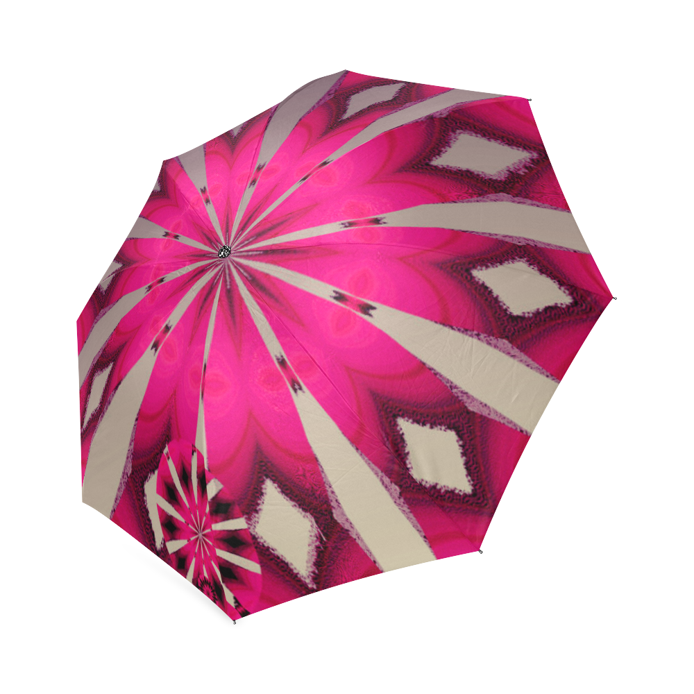 PINK PINWHEELZY Foldable Umbrella (Model U01) | ID: D1425972