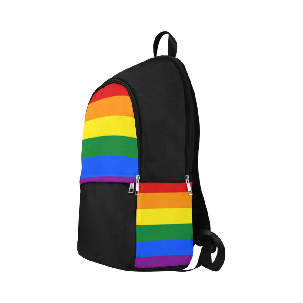 Gay Pride Rainbow Flag Stripes Fabric Backpack for Adult (Model 1659 ...