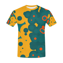 Rectangles in retro colors All Over Print T-Shirt for Men (USA Size ...