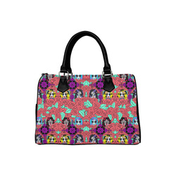 emo sugarskull large Boston Handbag (Model 1621) | ID: D1439864