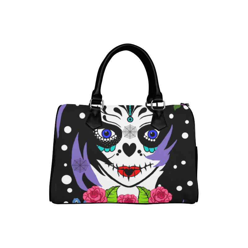 emo sugarskull large Boston Handbag (Model 1621) | ID: D1439864