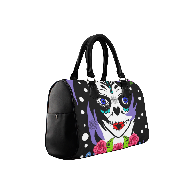 emo sugarskull large Boston Handbag (Model 1621) | ID: D1439864