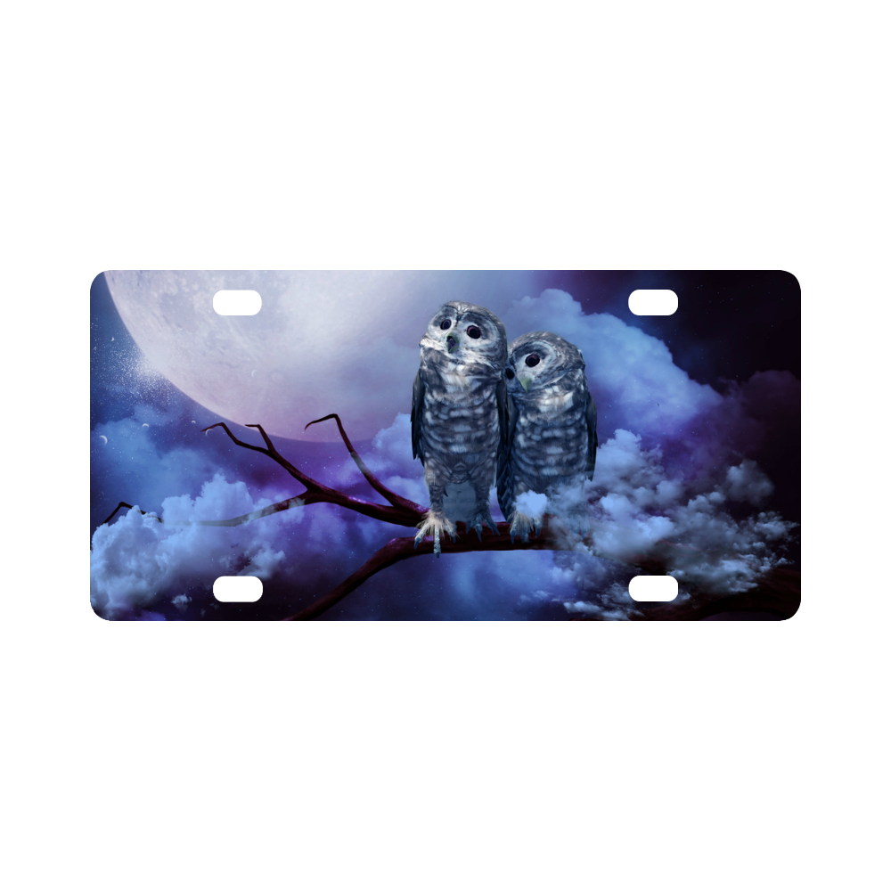 Cute couple owls Classic License Plate | ID: D1441795