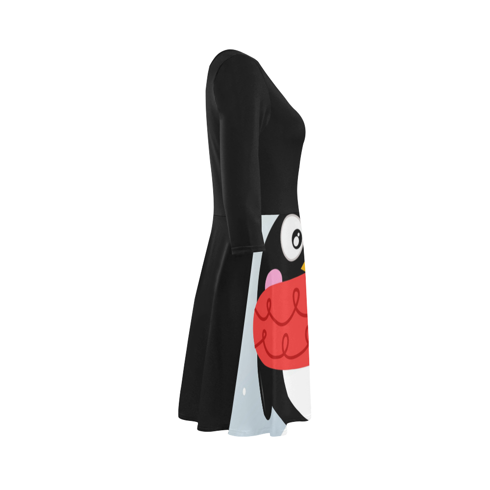 Original Penguin dress : Dress with penguin drawing 3/4 Sleeve Sundress ...