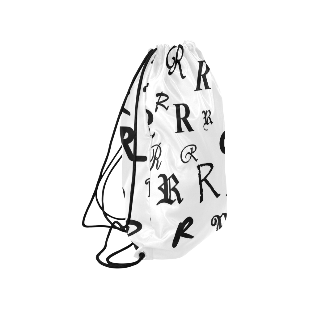 Monogram R Fonts Medium Drawstring Bag Model 1604 (Twin Sides) 13.8"(W ...