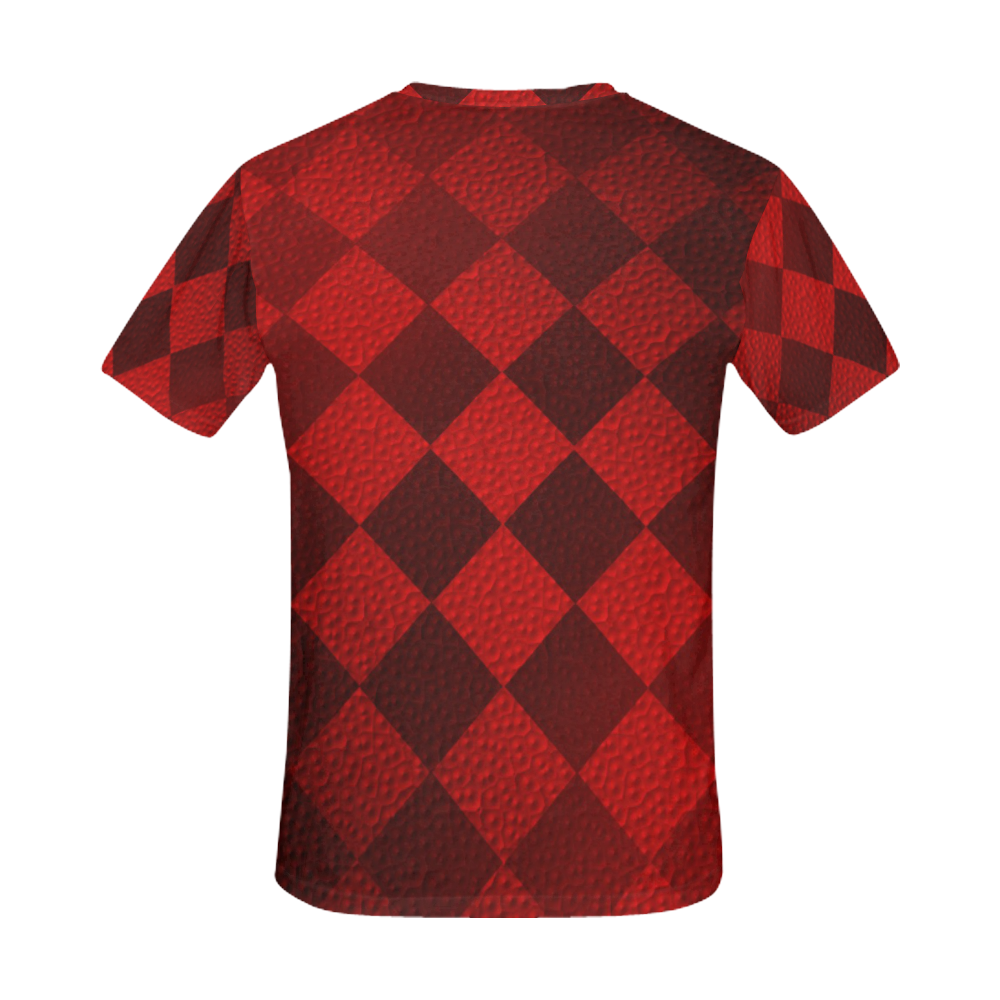 Christmas Red Square All Over Print T-Shirt for Men (USA Size) (Model ...