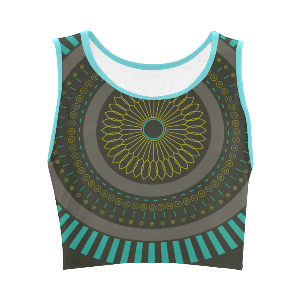 circle zen mandalas Women's Crop Top (Model T42) | ID: D1509108