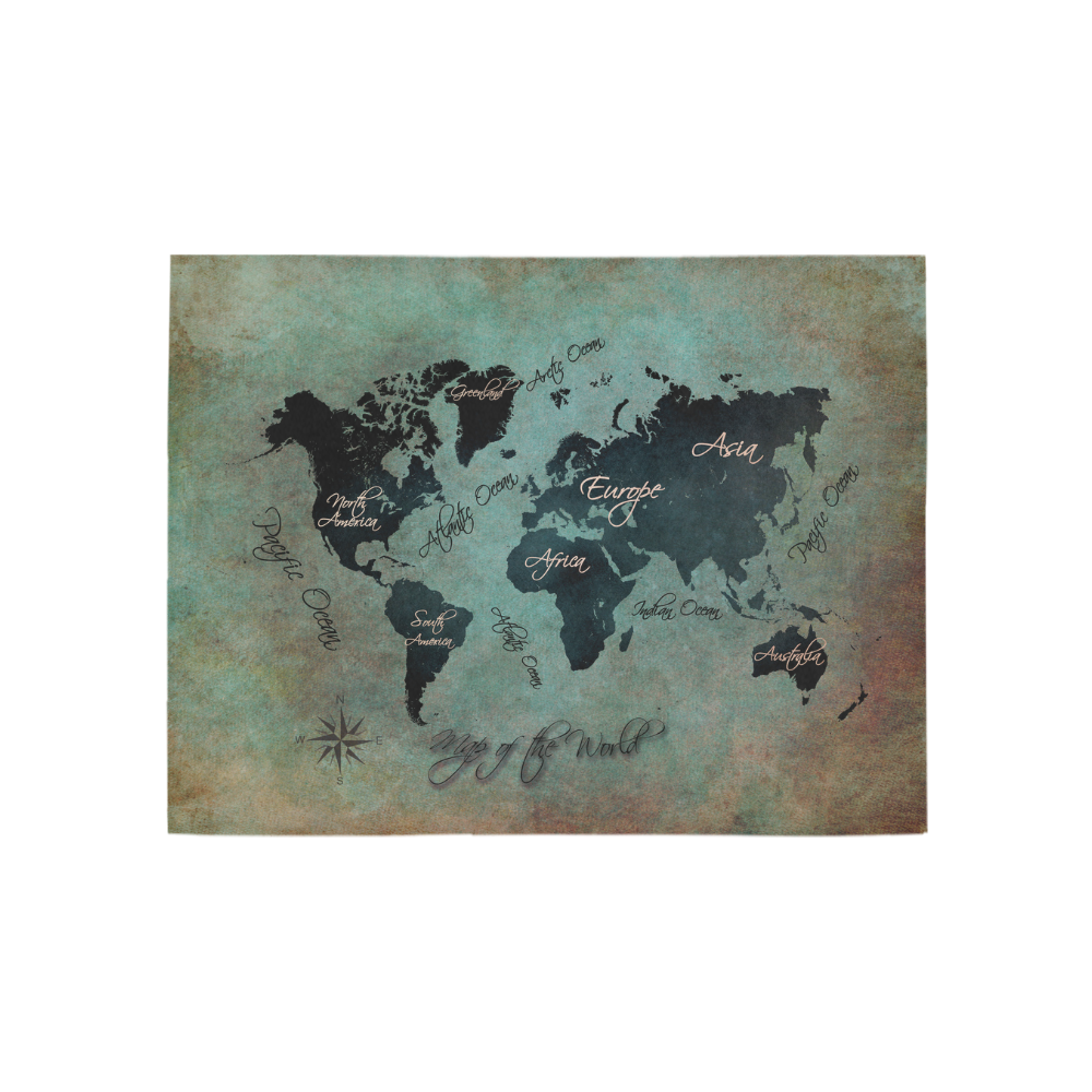 world map Area Rug 5'3''x4' | ID: D1527118