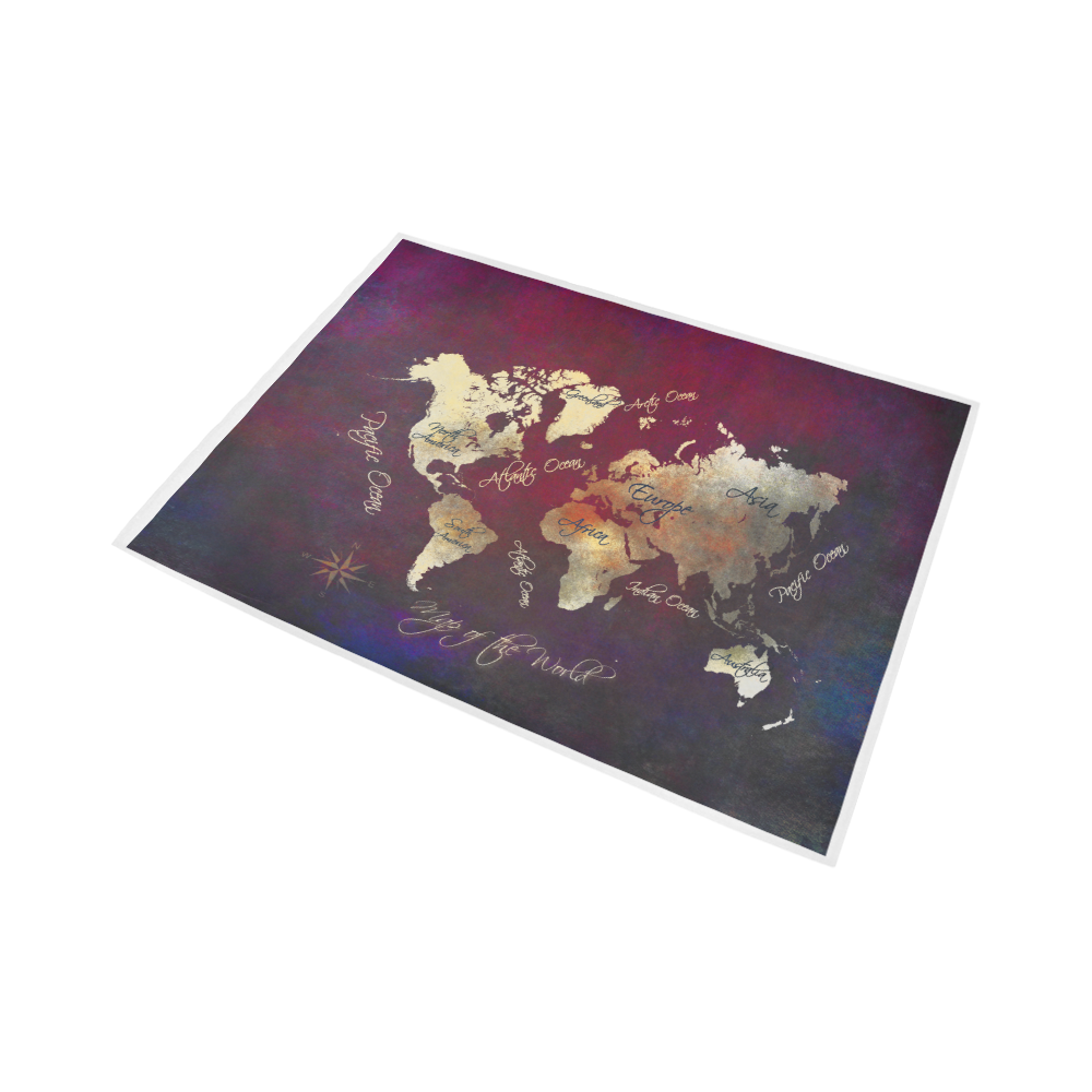 world map Area Rug7'x5' | ID: D1526788