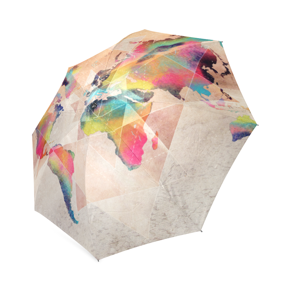 world map Foldable Umbrella (Model U01) | ID: D1526286