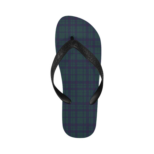 Green Plaid Hipster style plaid pattern Flip Flops for Men/Women (Model ...