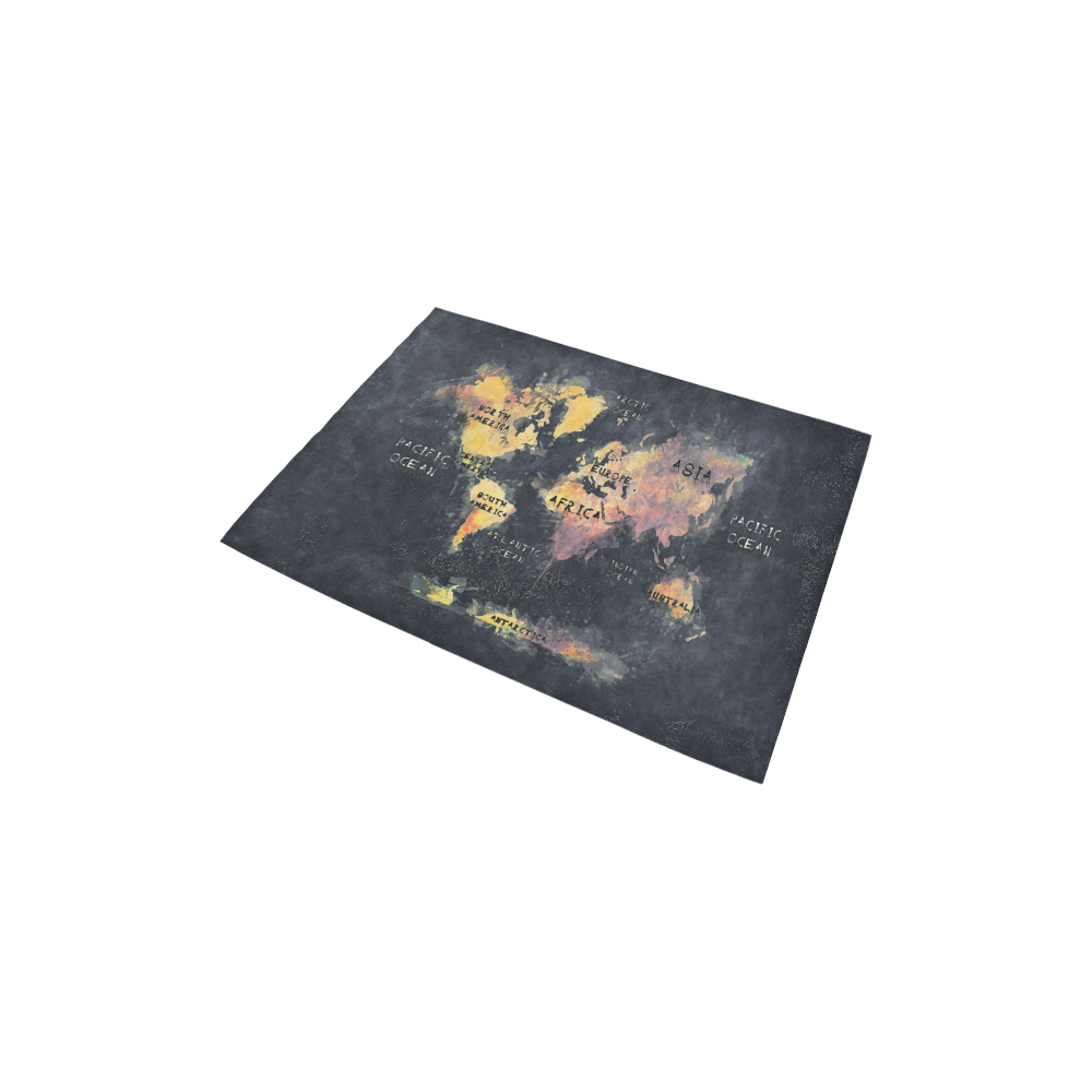 world map OCEANS and continents Area Rug 2'7"x 1'8‘’ | ID: D1526909