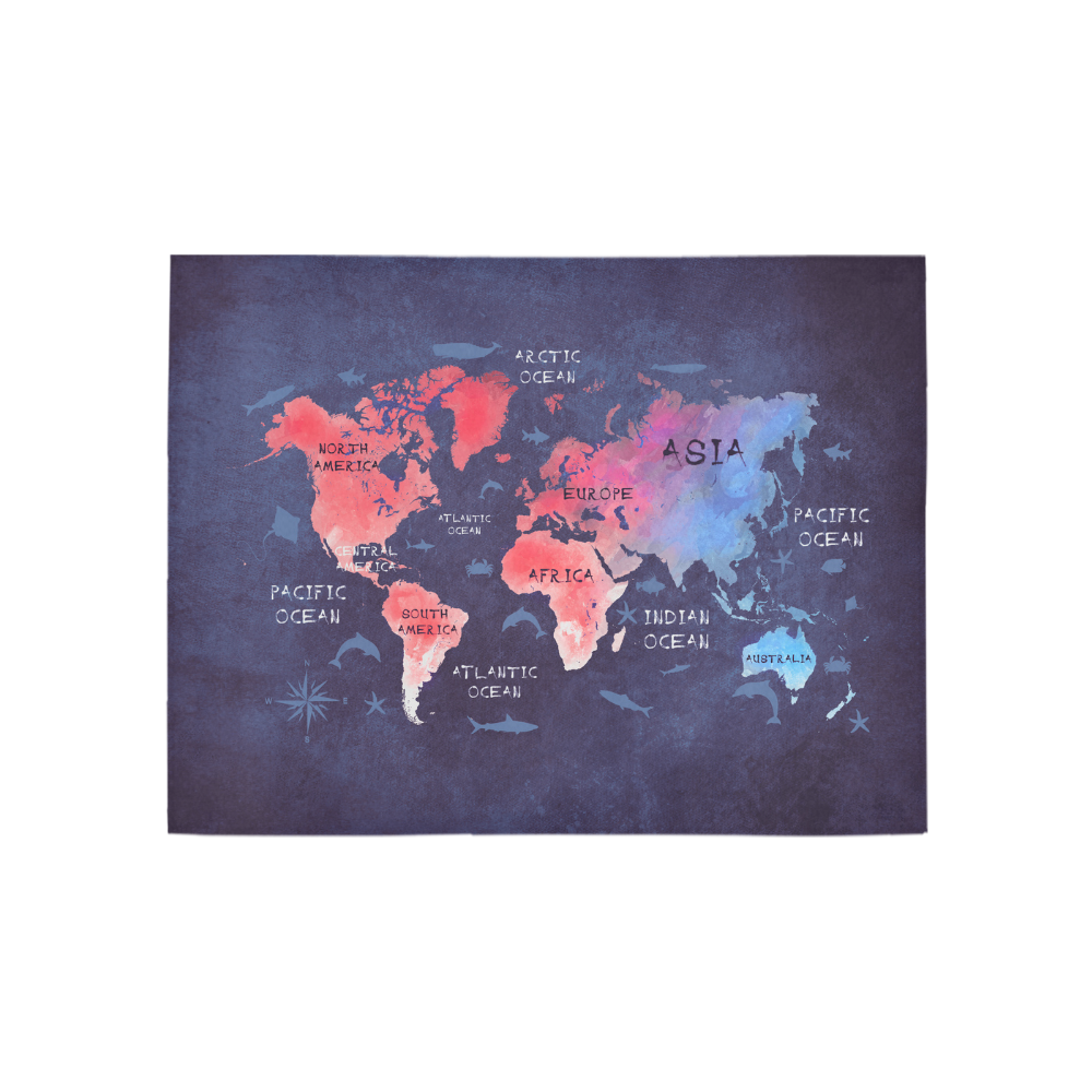 world map Area Rug 5'3''x4' | ID: D1526771