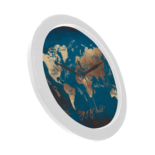 world map Circular Plastic Wall clock | ID: D1526696