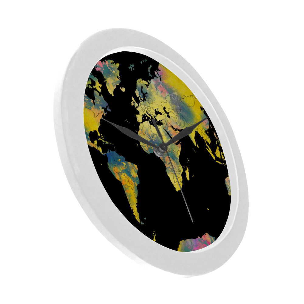 world map Circular Plastic Wall clock | ID: D1526867