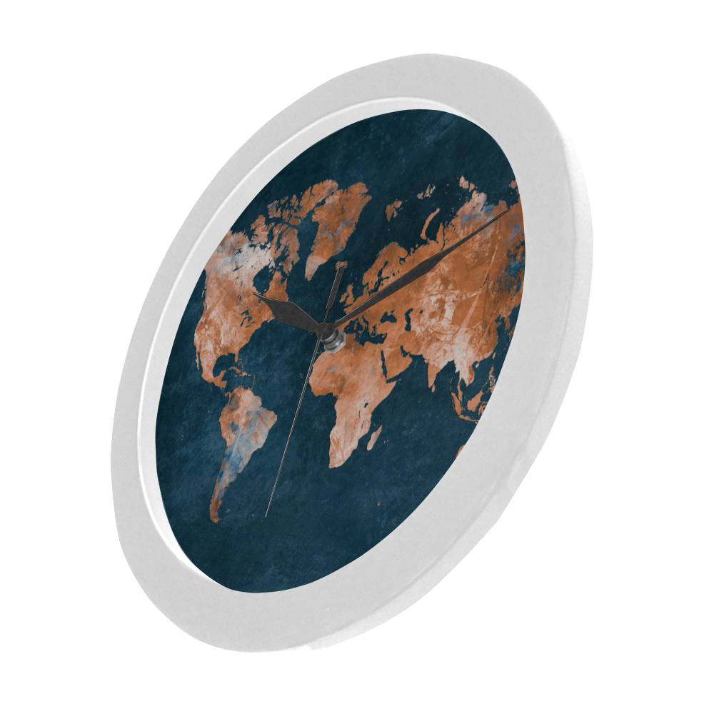 world map Circular Plastic Wall clock | ID: D1526913