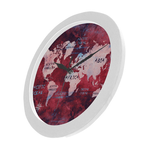 world map Circular Plastic Wall clock | ID: D1526905