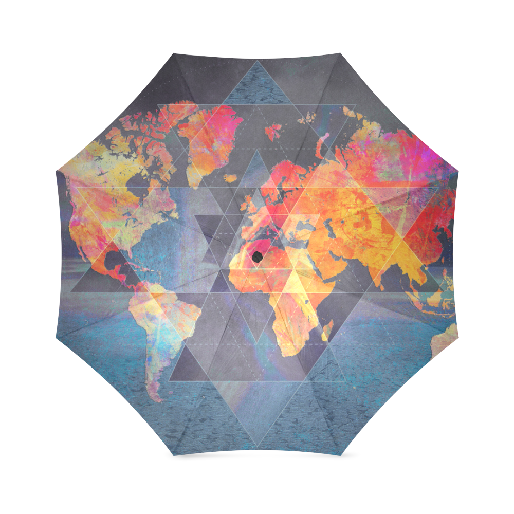 world map Foldable Umbrella (Model U01) | ID: D1526297