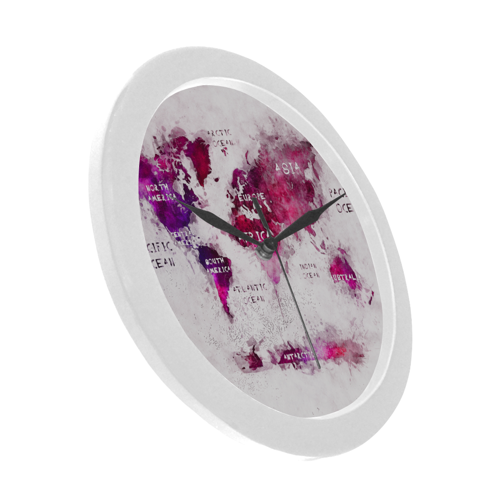 world map Circular Plastic Wall clock | ID: D1526829