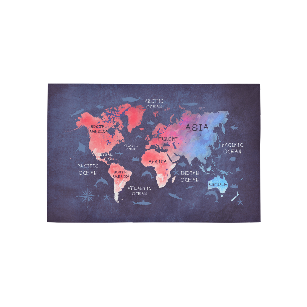 world map Area Rug 5'x3'3'' | ID: D1526767