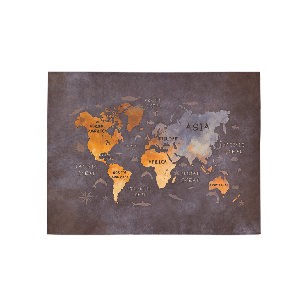 world map Area Rug 5'3''x4' | ID: D1526633