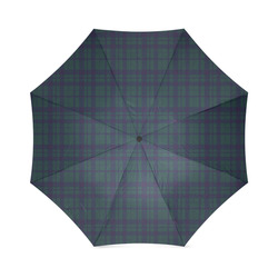 Royal Blue Plaid Hipster Style Foldable Umbrella (Model U01) | ID: D1537123