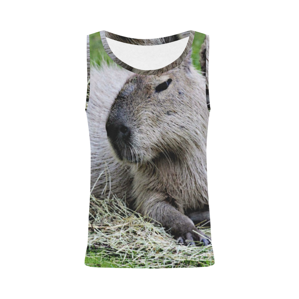 capybara All Over Print Tank Top for Women (Model T43) | ID: D1546632