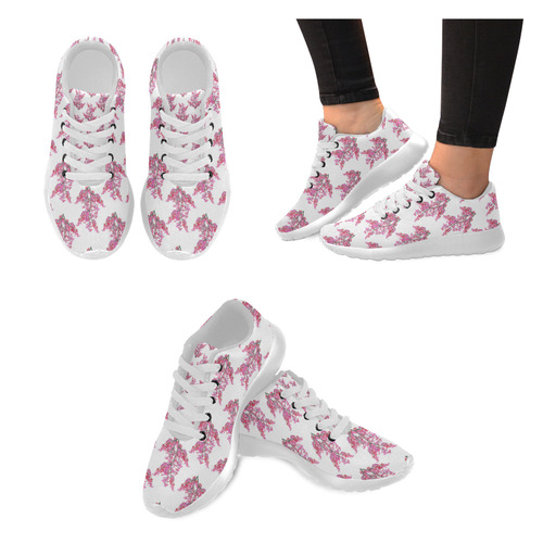 Colorful Cute Floral Design Pattern Women’s Running Shoes (Model 020 ...