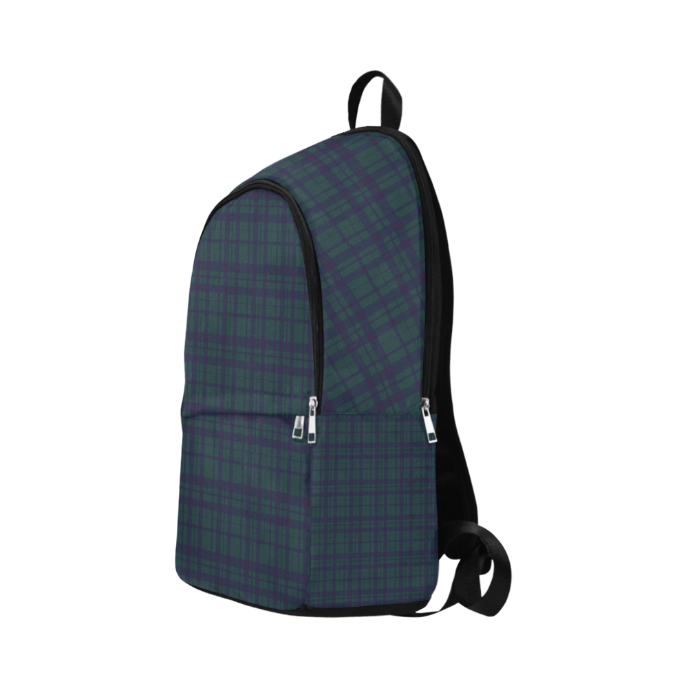 Green Plaid Rock Style Fabric Backpack for Adult (Model 1659) | ID ...