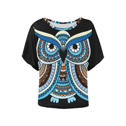 Cute Owls With Funny Clothes Women's Batwing-Sleeved Blouse T shirt ...