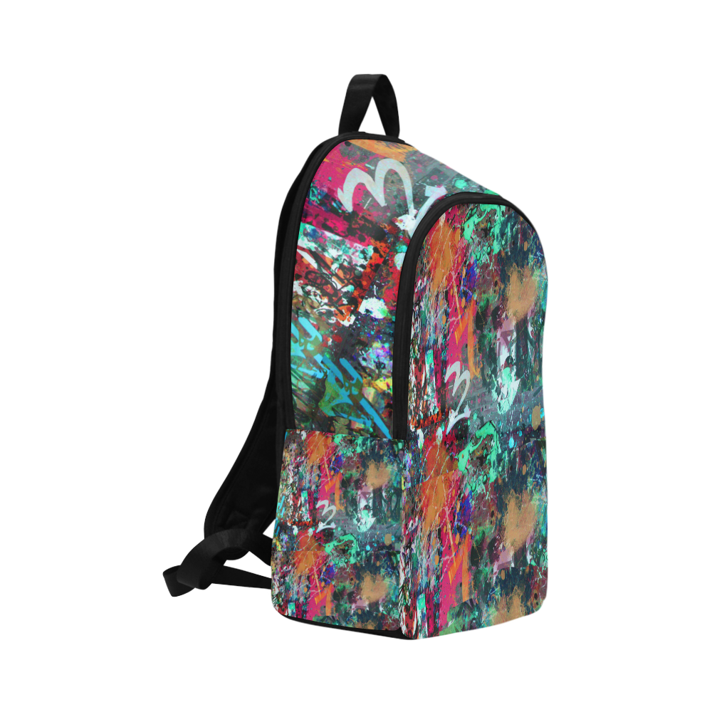 Graffiti Wall and Paint Splatter Fabric Backpack for Adult (Model 1659 ...