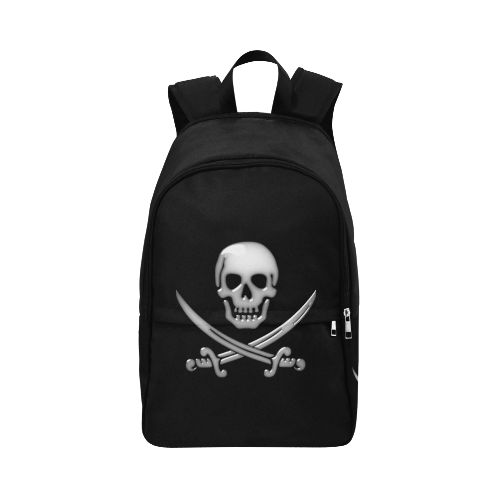 Skull and Cross Swords - Jolly Roger Pirate Fabric Backpack for Adult ...