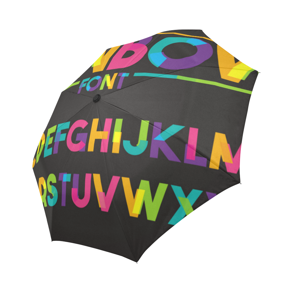 Stylized Colorful Font and Alphabet Auto-Foldable Umbrella (Model U04 ...
