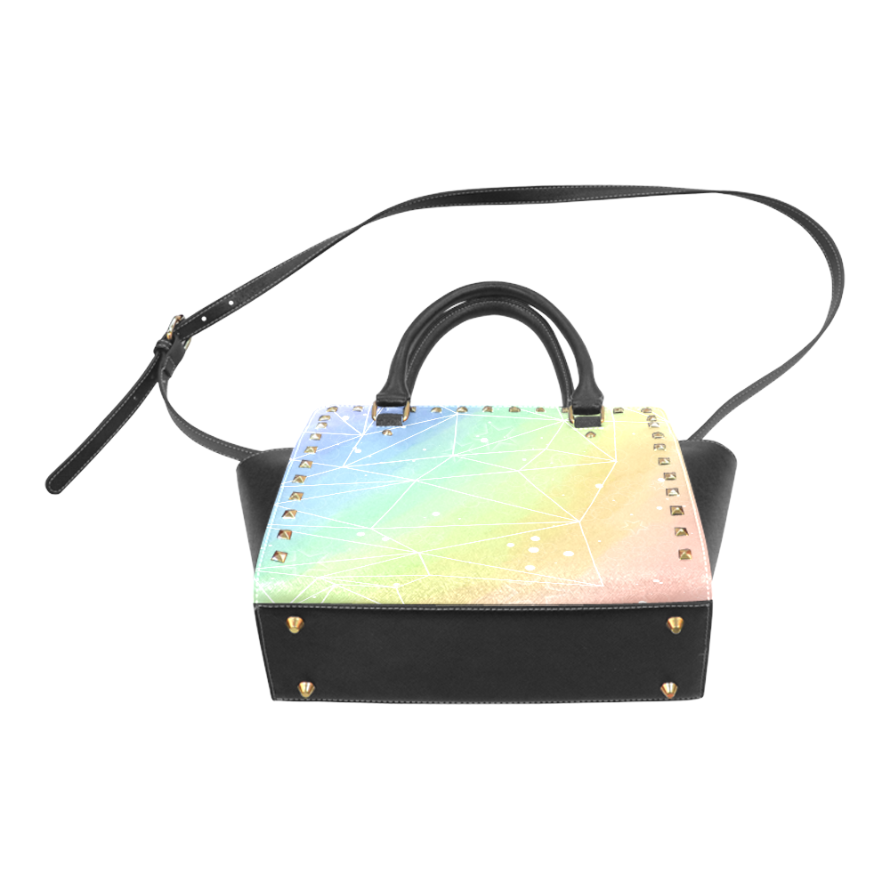 Geometric Rainbow Rivet Shoulder Handbag (Model 1645) | ID: D1605523