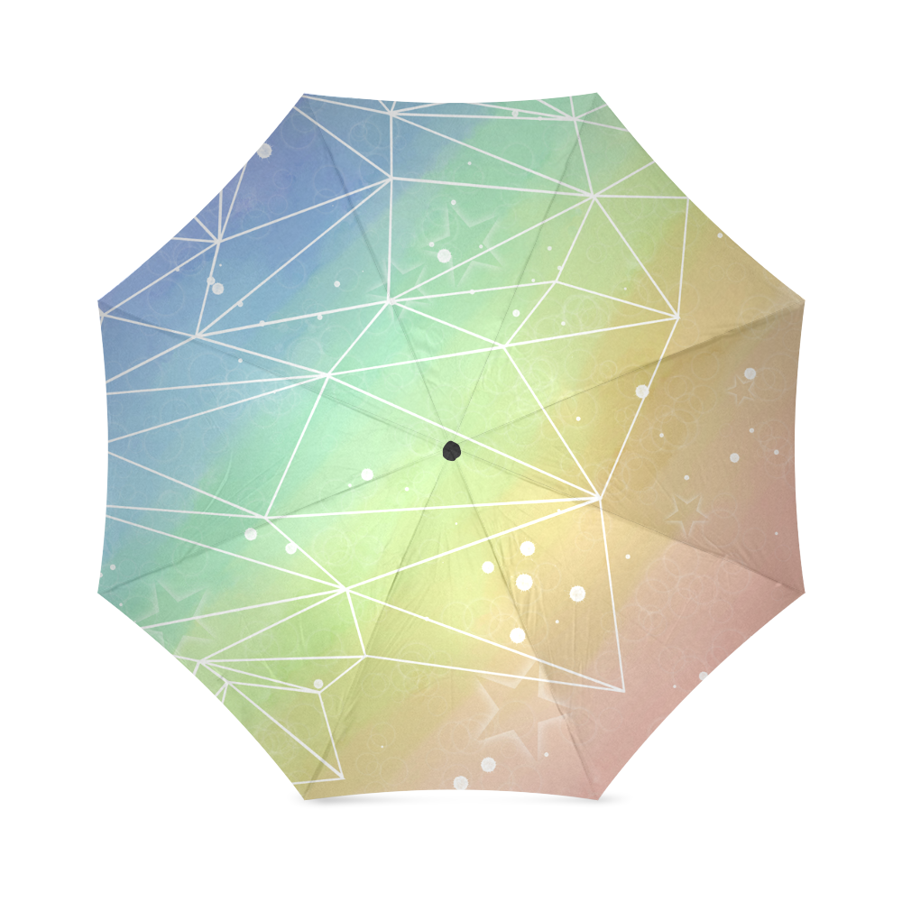 Geometric Rainbow Foldable Umbrella (Model U01) | ID: D1605608