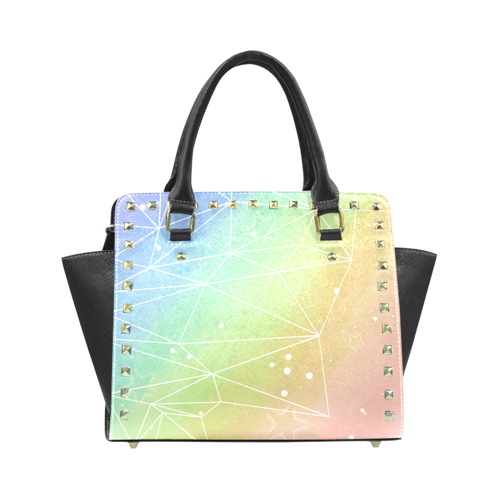 Geometric Rainbow Rivet Shoulder Handbag (Model 1645) | ID: D1605523