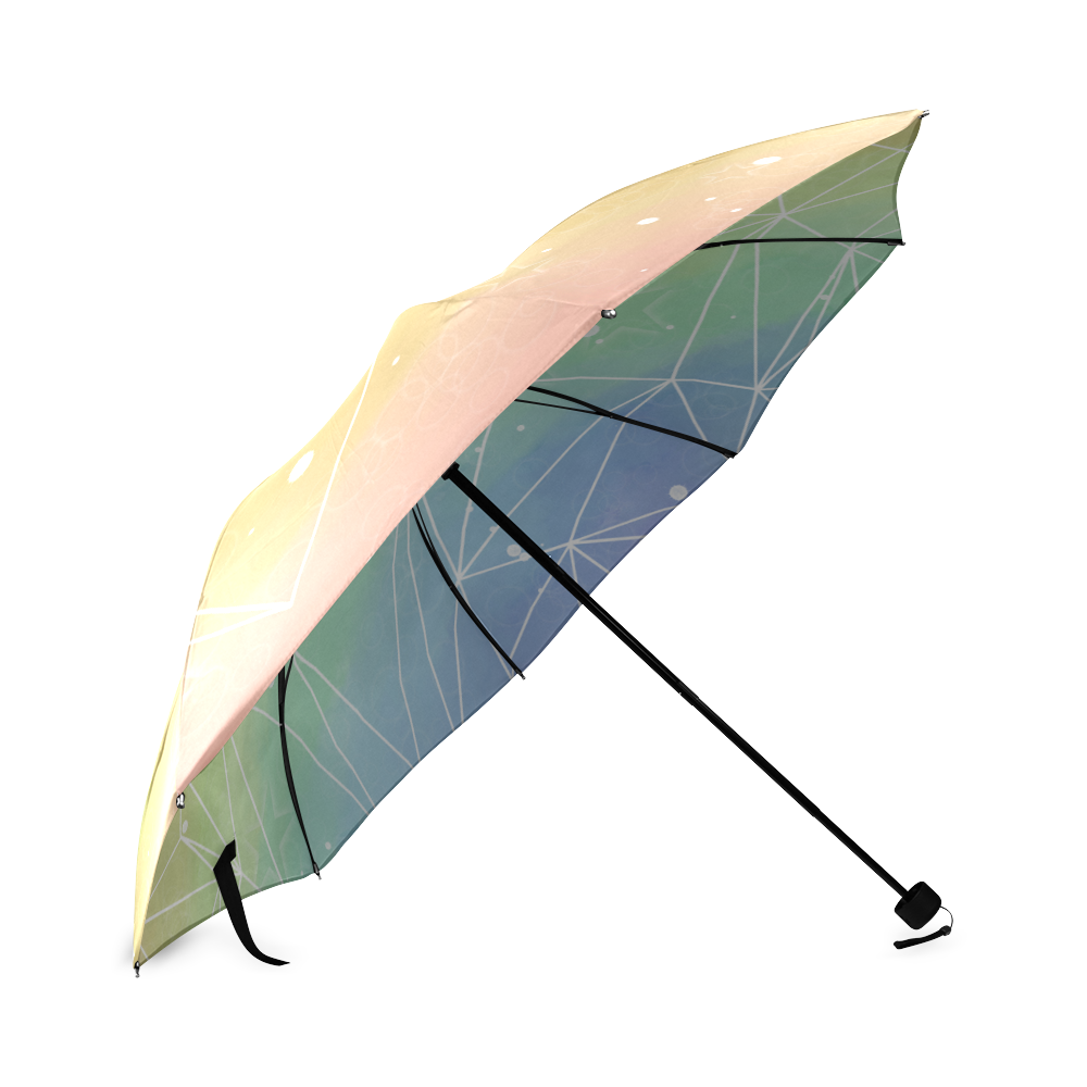 Geometric Rainbow Foldable Umbrella (Model U01) | ID: D1605608