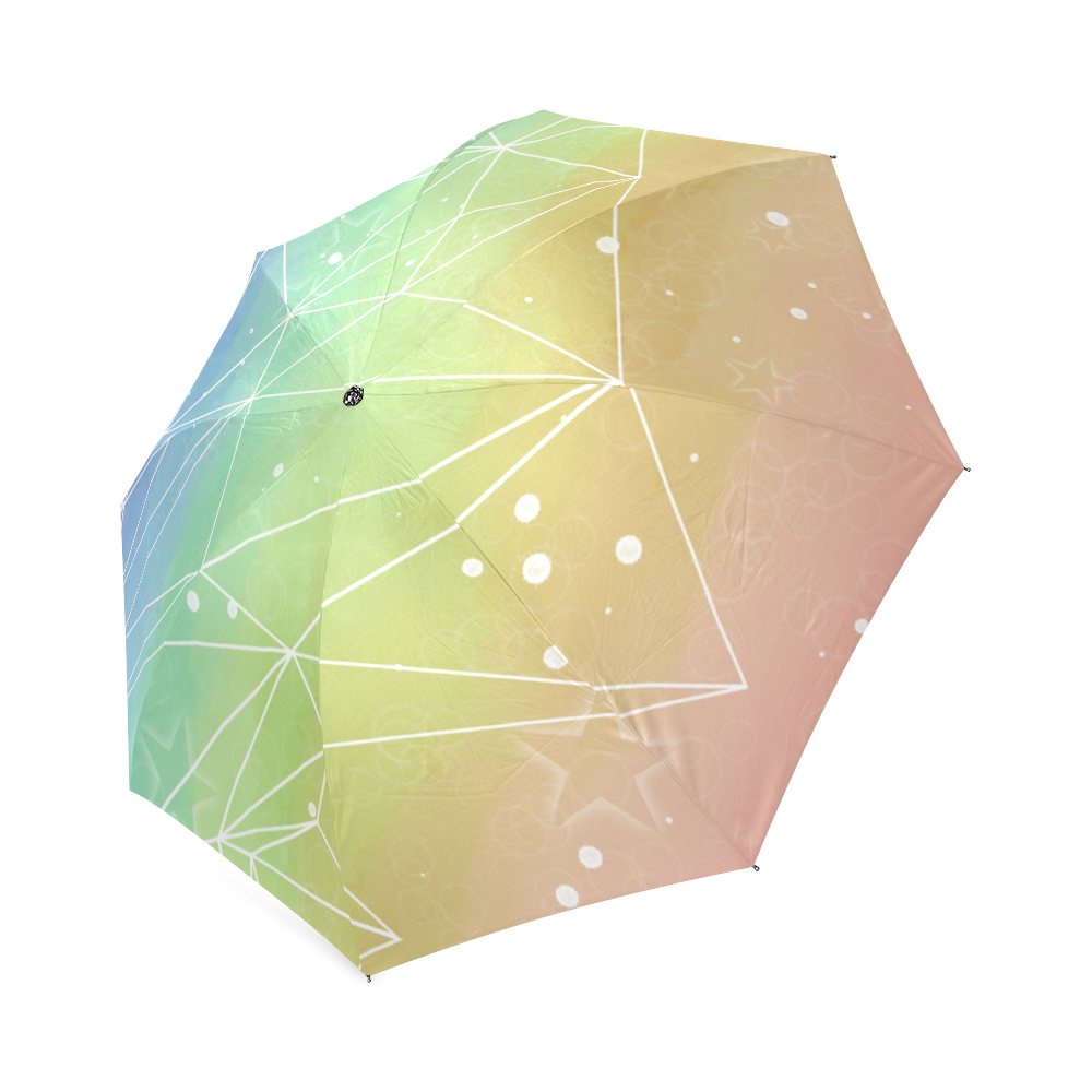 Geometric Rainbow Foldable Umbrella (Model U01) | ID: D1605608
