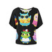 Cute Owls With Funny Clothes Women's Batwing-Sleeved Blouse T shirt ...