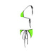 Fluorescent Green Neon With Black Piping Custom Bikini Swimsuit | ID ...