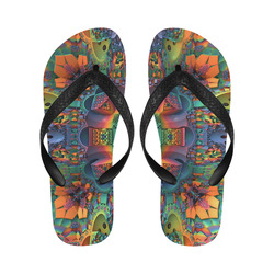 Sugar Print Flip Flops Skull Pop Art Colorful Print Flip Flops for Men ...
