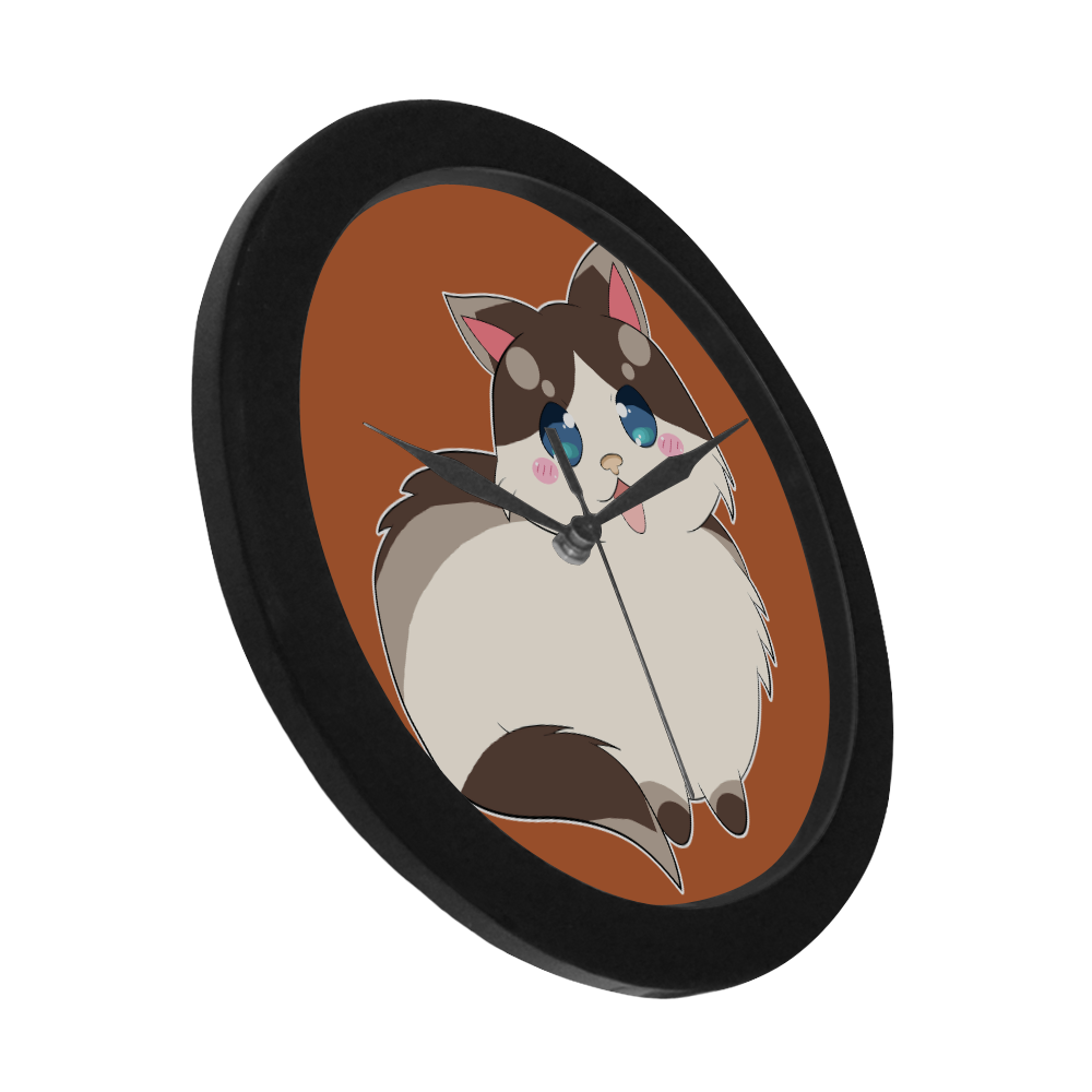 Ragdoll Cat for Life Circular Plastic Wall clock | ID: D1628121