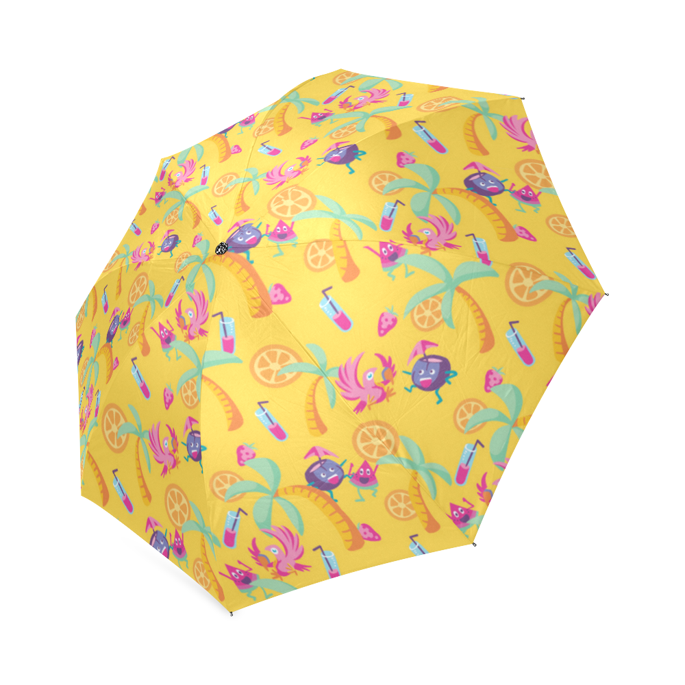 Coconut Parrot Palm Tree Summer Fun Foldable Umbrella (Model U01) | ID ...