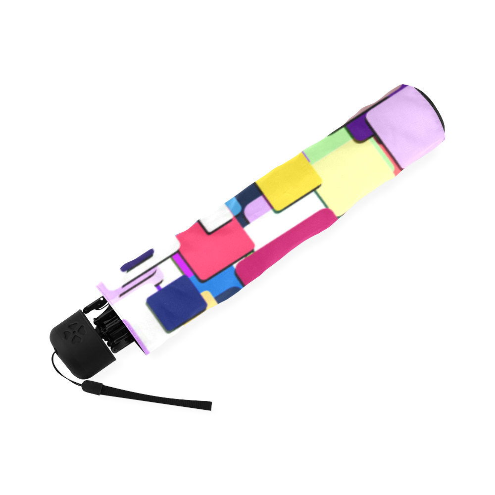 Colorful Squares Geometric Pattern Foldable Umbrella (Model U01) | ID ...