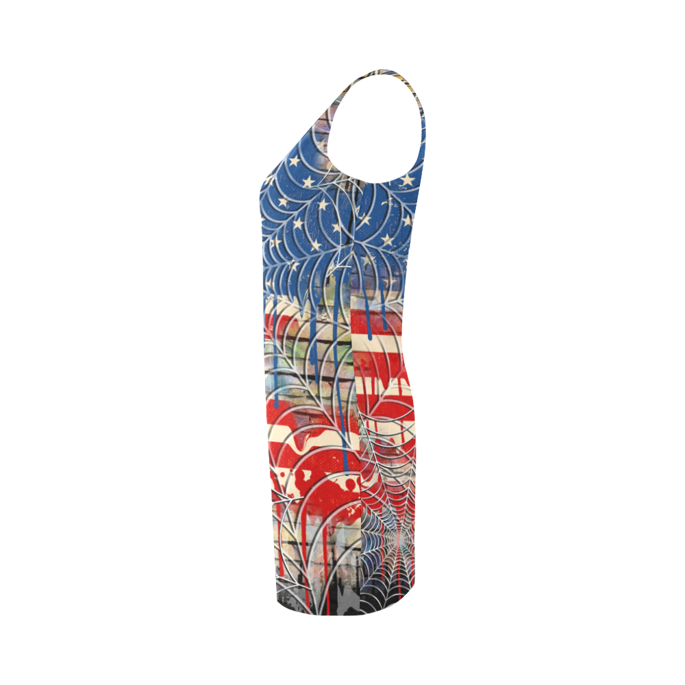 Ladies Sexy USA Flag Drip Design Dress by Juleez Medea Vest Dress ...