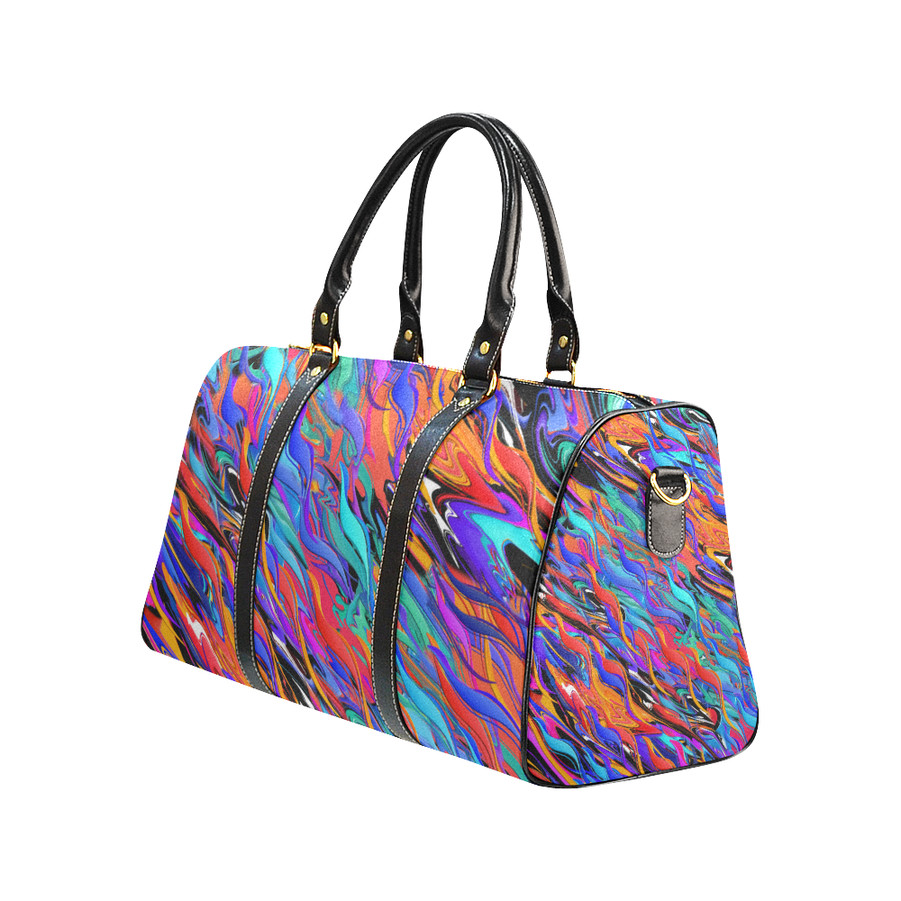 Colorful Travel Bag Colorful Water Fire Design New Waterproof Travel ...