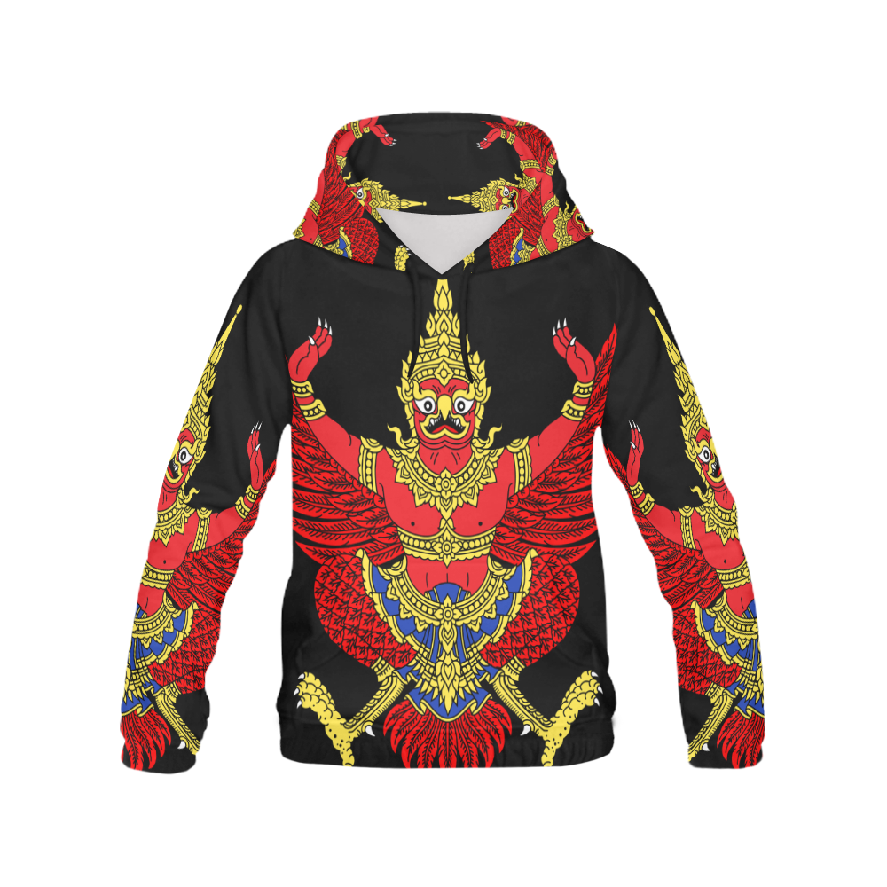 Garuda Emblem of Thailand All Over Print Hoodie for Women (USA Size ...